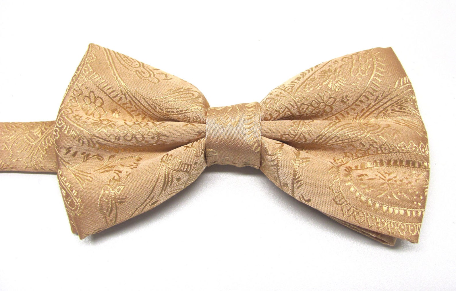 Mens Bowtie. Dusty Gold Paisley Bowtie With Matching Pocket | Etsy