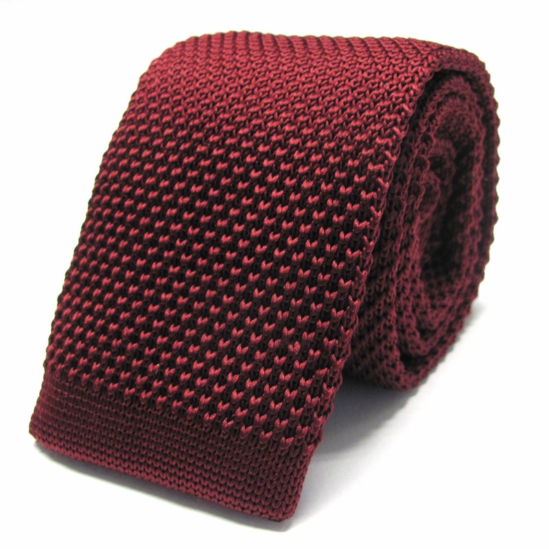 Burgundy Silk Tie - Etsy