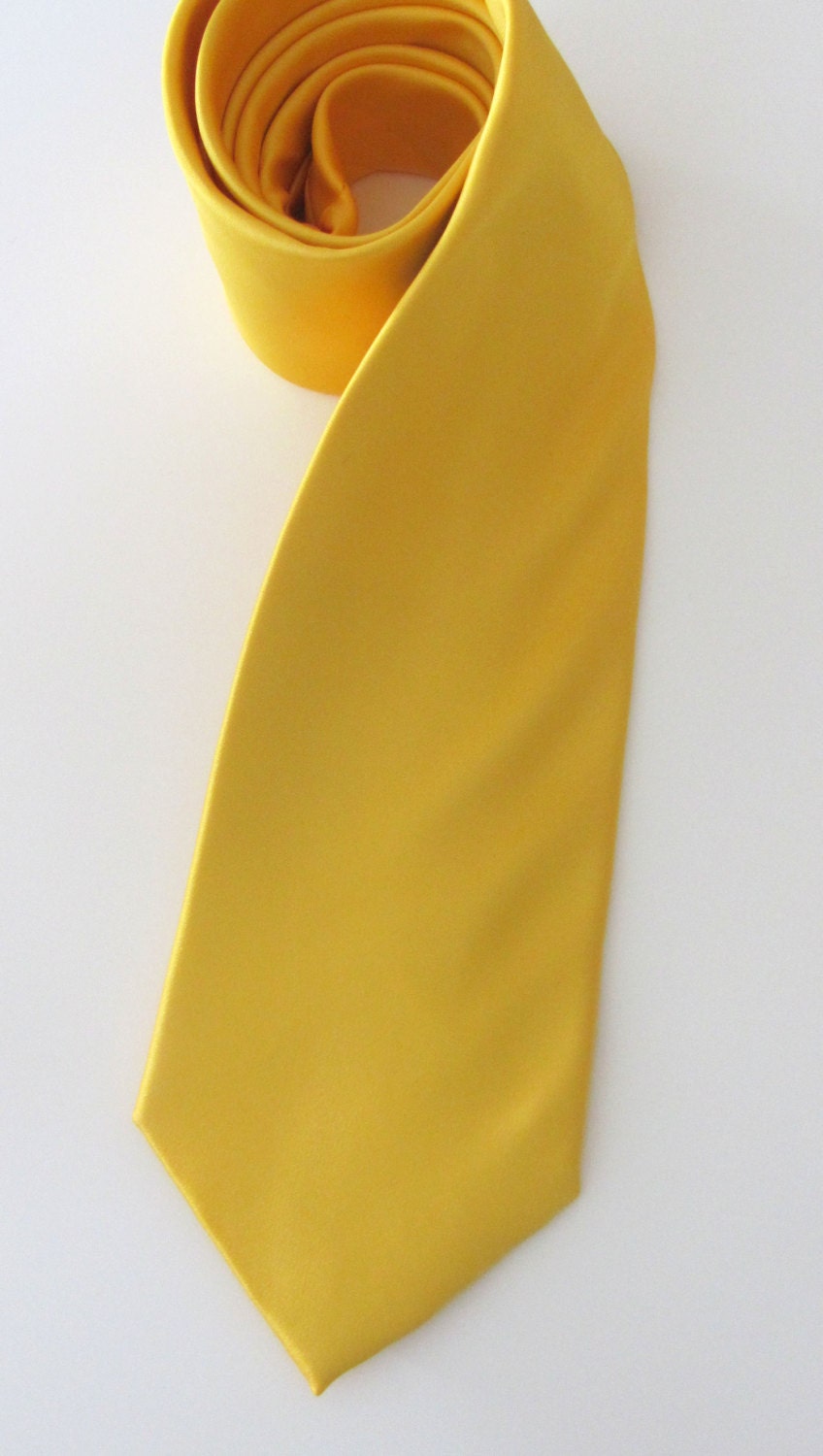 Yellow Tie With Matching Pocket Square Set Poppy Yellow Mens Necktie ...