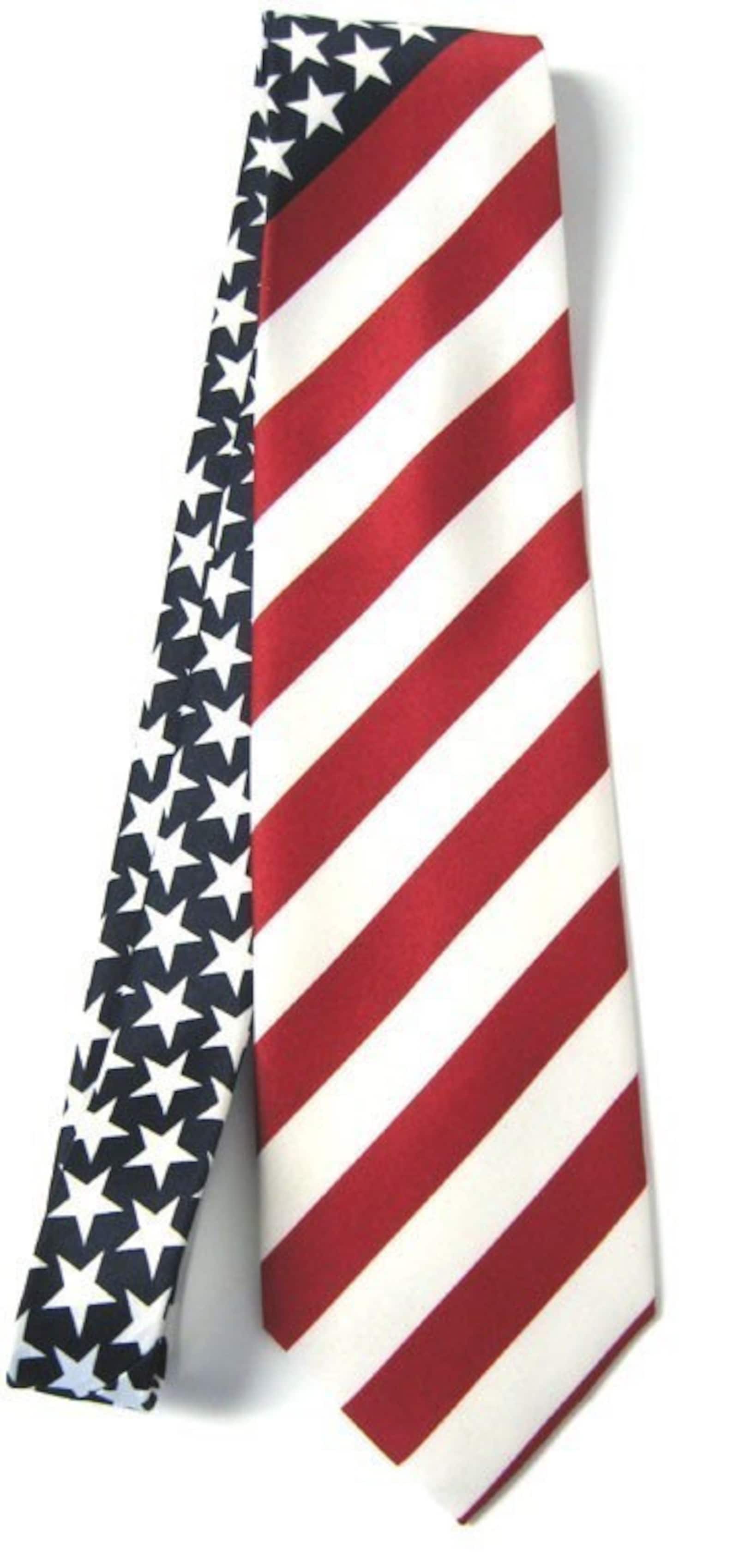 Mens Necktie Flag of the United States Tie Star Pattern - Etsy