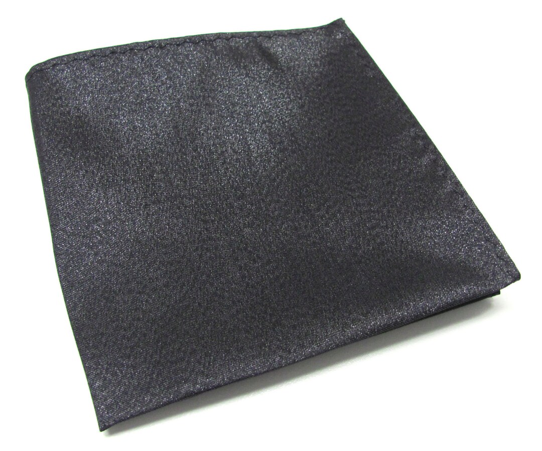 Pocket Square Lamé Black Metallic Hankie - Etsy
