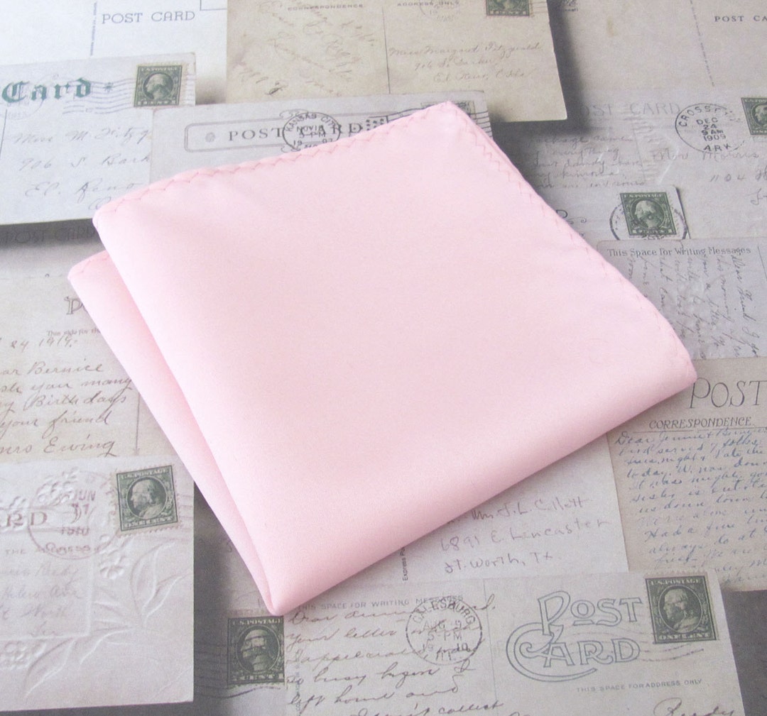 Pocket Square Pale Pink Hanky Handkerchief - Etsy