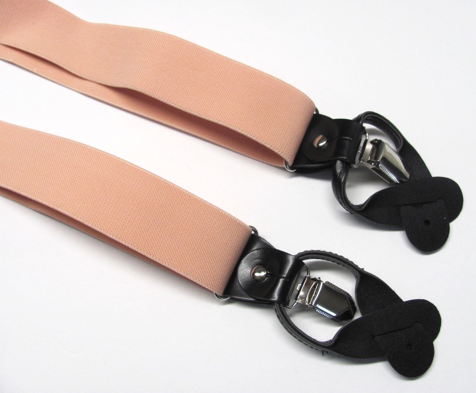 Pastel Peach Combination Suspender Braces With Y-back Elastic ...