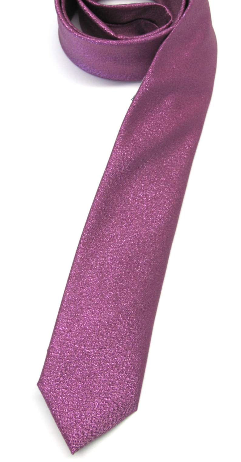 Mens Ties Necktie Metallic Lamé Fuchsia Raspberry Hot Pink Metallic ...
