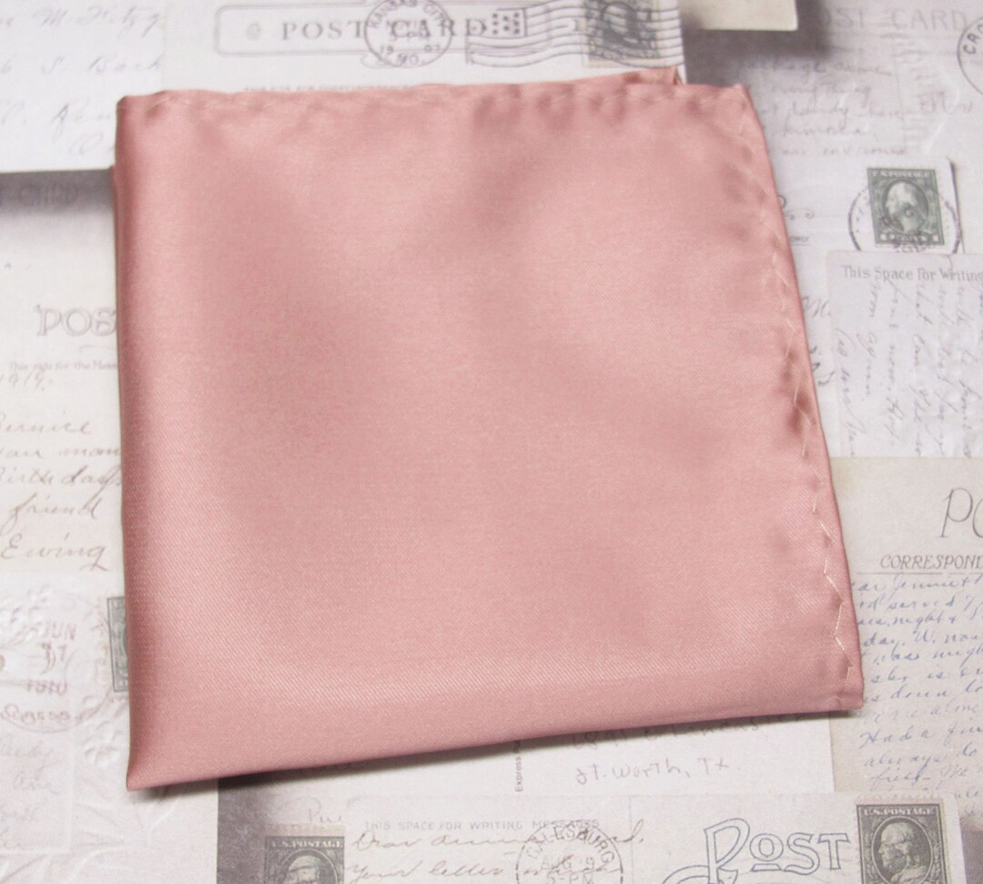 Pocket Square Dusty Rose Pink Hanky Handkerchief - Etsy