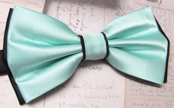 Mint blue bow tie store