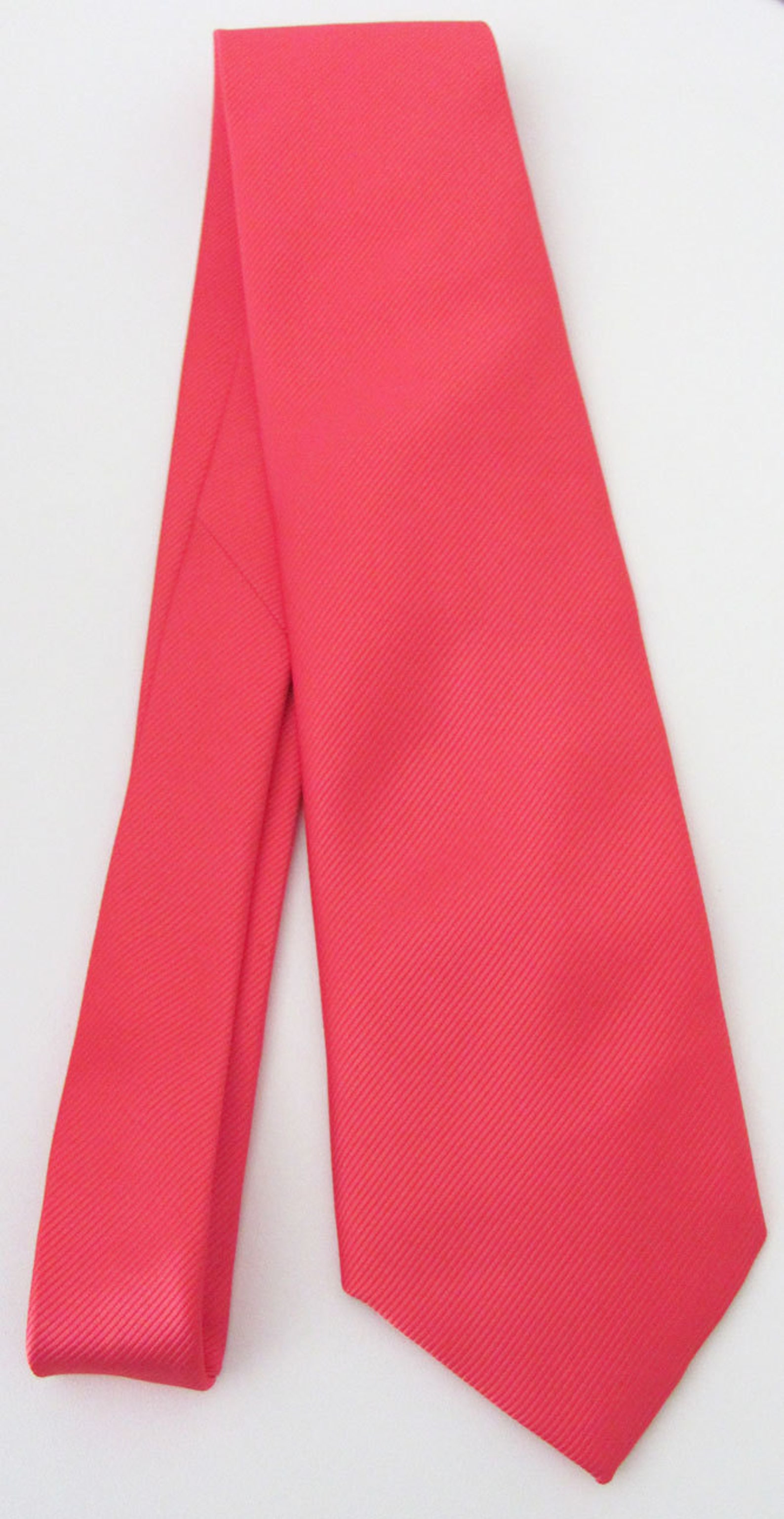 Mens Tie - Coral Tonal Striped Silk Necktie - Etsy