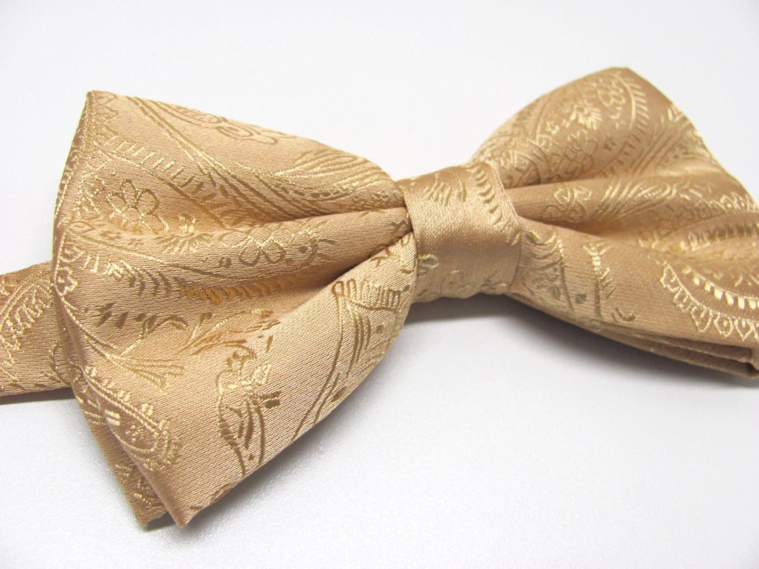 Mens Bowtie. Dusty Gold Paisley Bowtie With Matching Pocket - Etsy