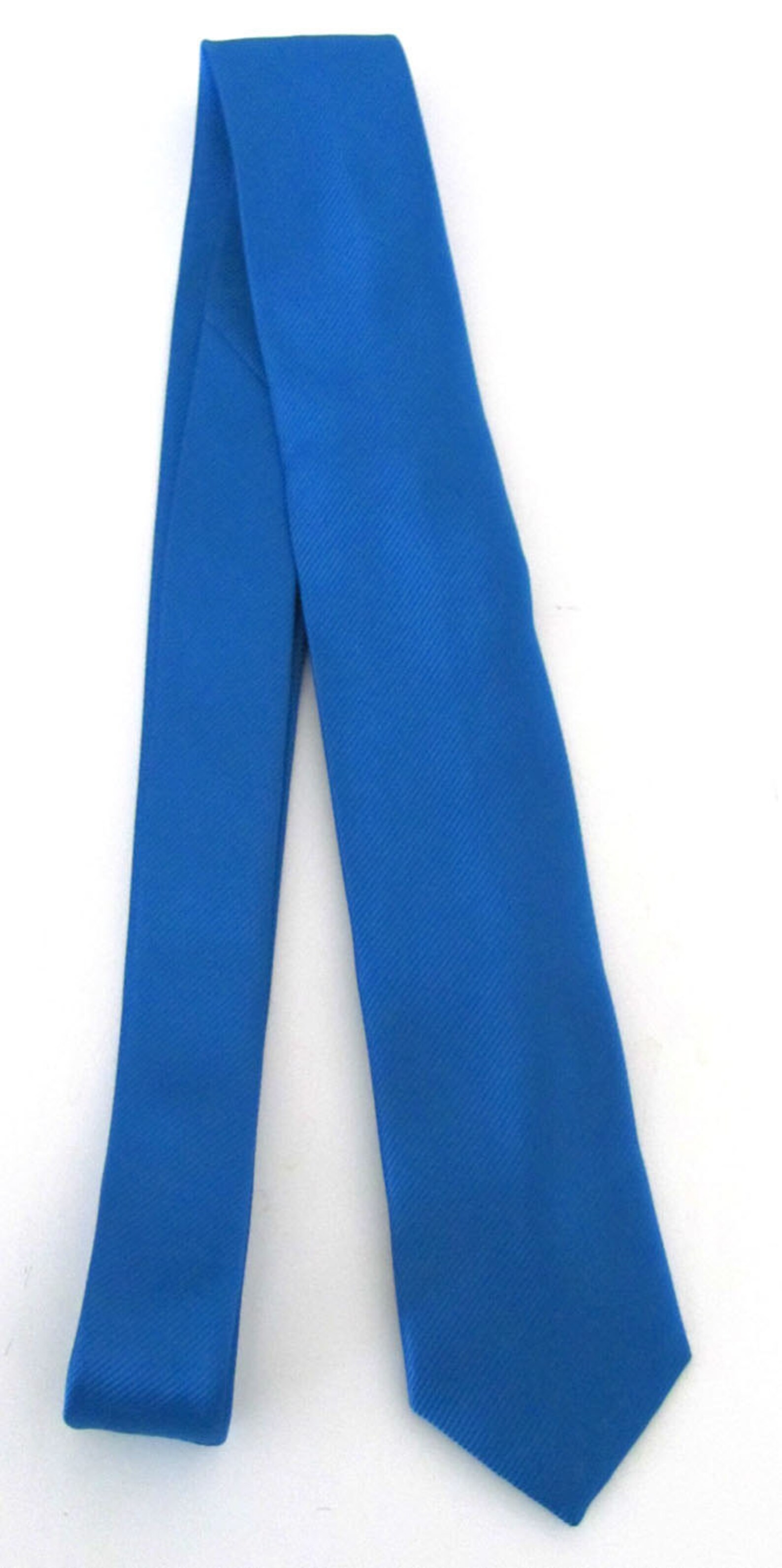 Necktie Royal Blue Striped Skinny Tie - Etsy