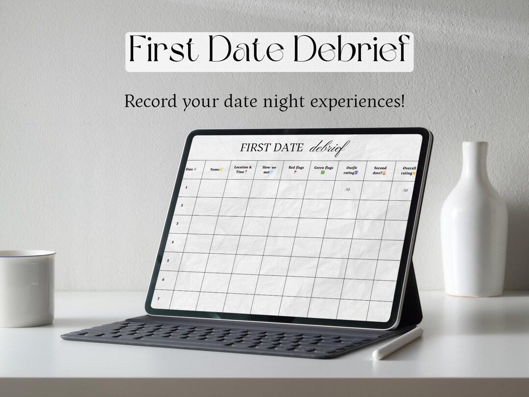 First Date Debrief Tracker, Digital Dating Journal, Fun Dating Log ...