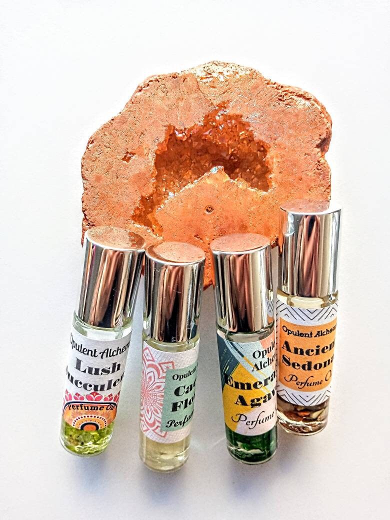 ANCIENT DESERT Perfume Oil Collection ... 4 Natural Gemstone Infused ...