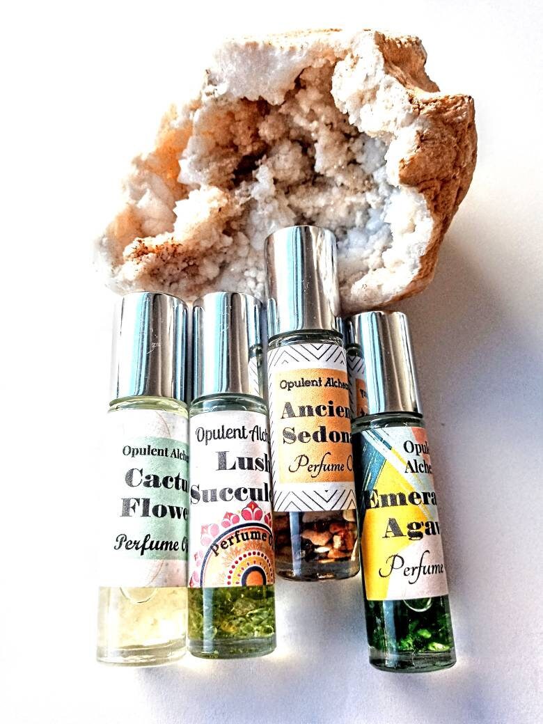ANCIENT DESERT Perfume Oil Collection ... 4 Natural Gemstone Infused ...