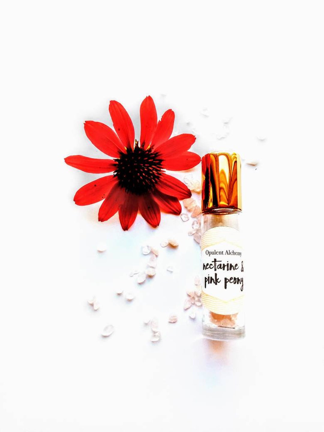 Nectarine & Pink Peony/ PERFUME OIL / Essential Oil Infused / 10ml ...