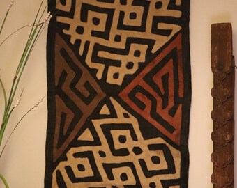 Kuba Cloth Textile Authentic African Tapestry African Tribal Wall ...