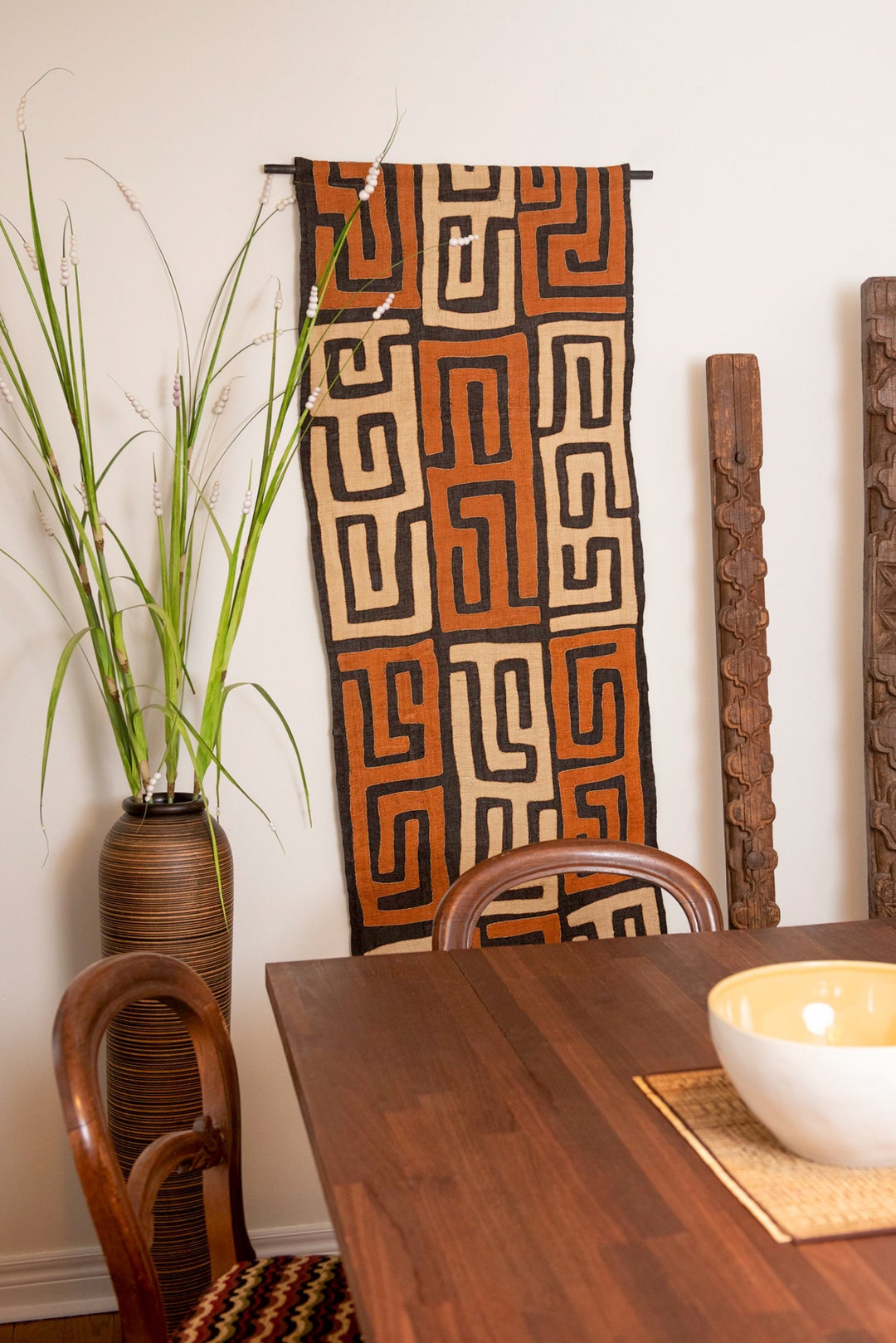 Kuba Cloth Textile Authentic African Tapestry African Tribal Wall ...