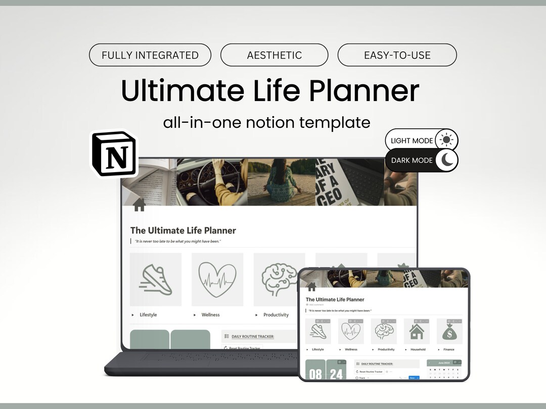 2024 Notion Life Planner, Ultimate Notion Template, All-in-one Notion ...