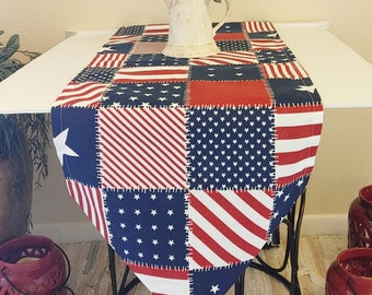 American Table Runner, Red White and Blue Patriotic Table Runner, 4th ...