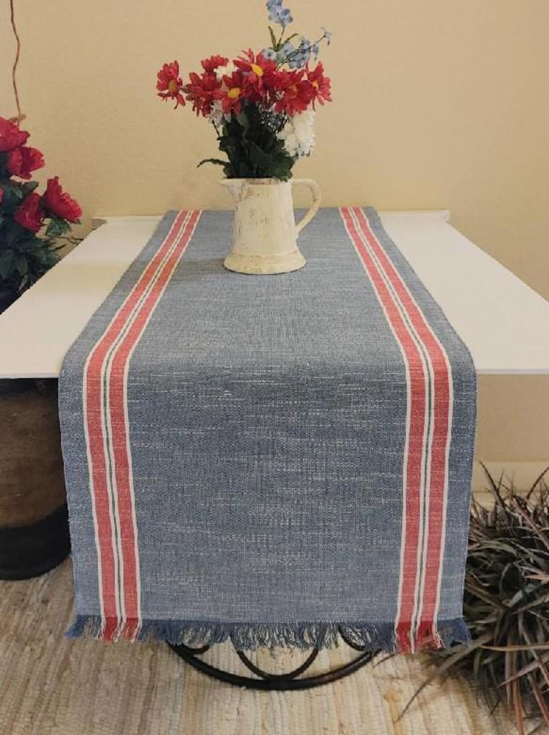 American Table Runner, Red White and Blue Patriotic Table Runner, 4th ...