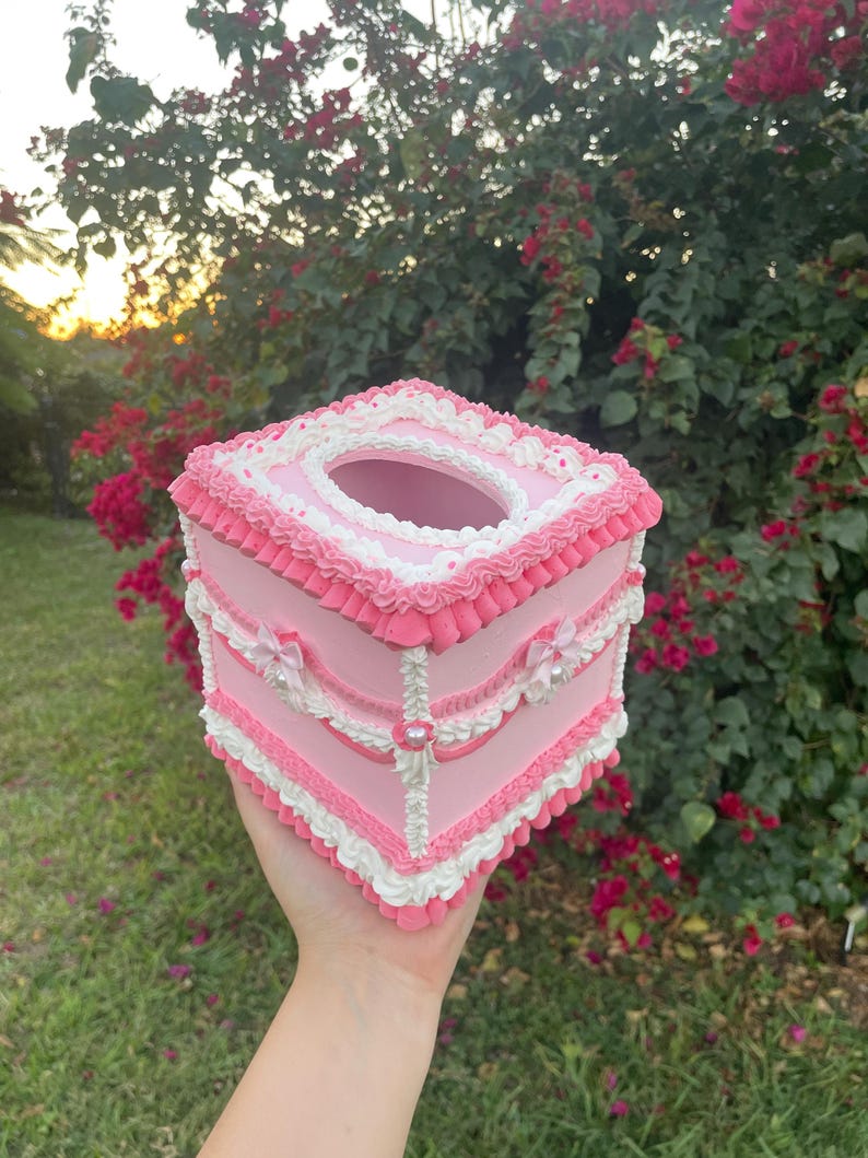 Vintage Cake Tissue Box Cover - Etsy