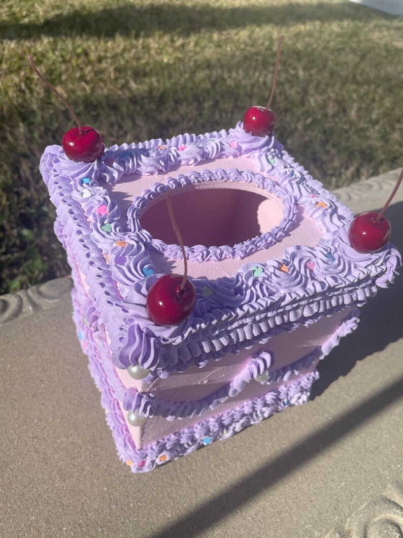 Vintage Cake Tissue Box Cover - Etsy