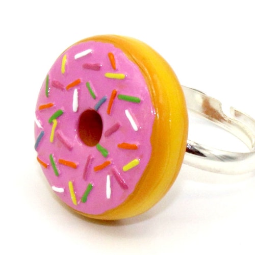 Jam Doughnut jelly Donut Ring Miniature Food Jewellery - Etsy