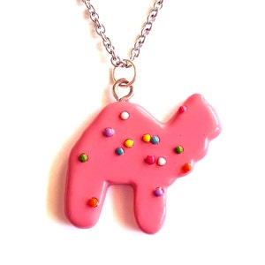 Kidcore Necklace, Circus Animal Cookies Necklace , Frosted Animal ...