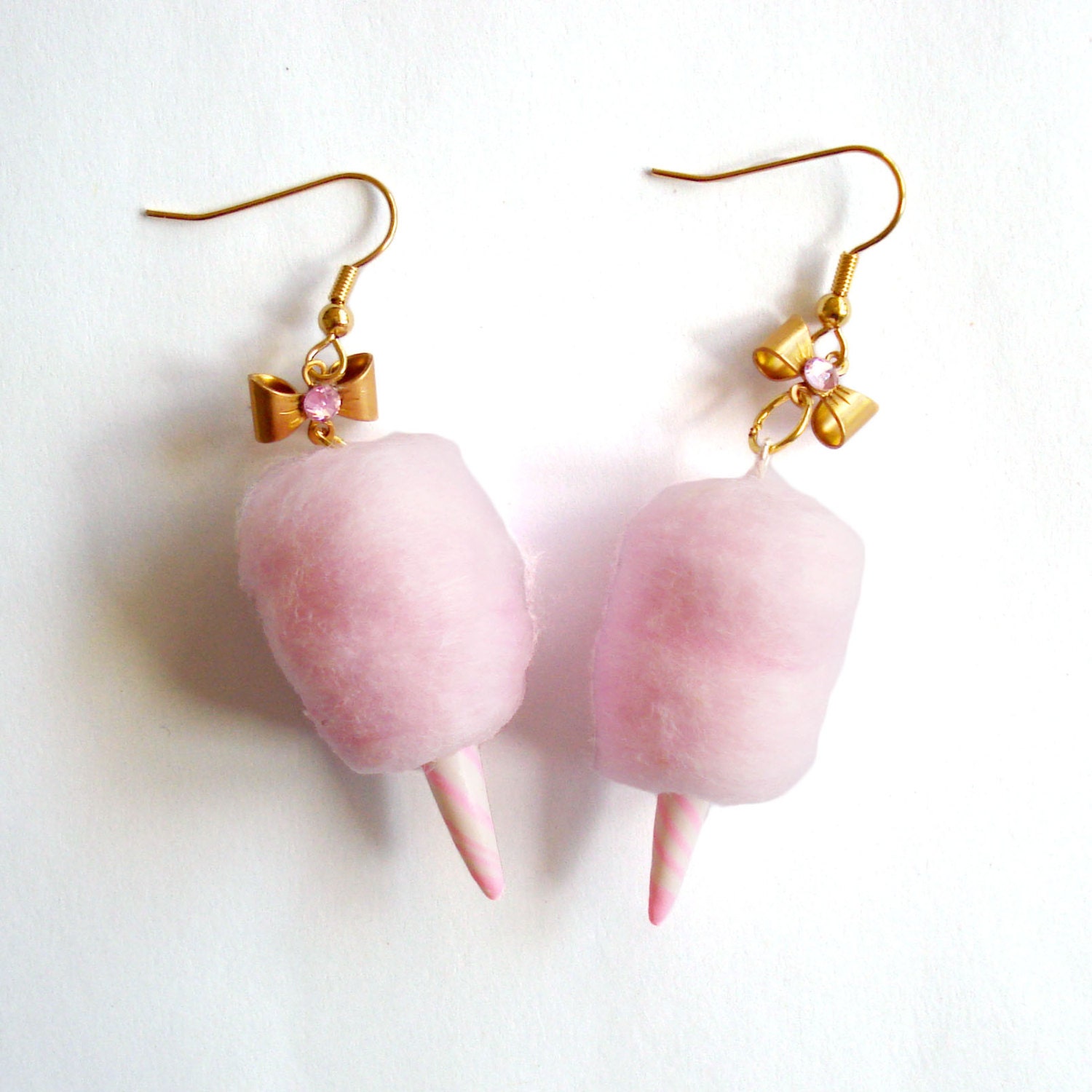 Pink Cotton Candy Earrings Carnival Cotton Candy Earrings Fairy Candy ...