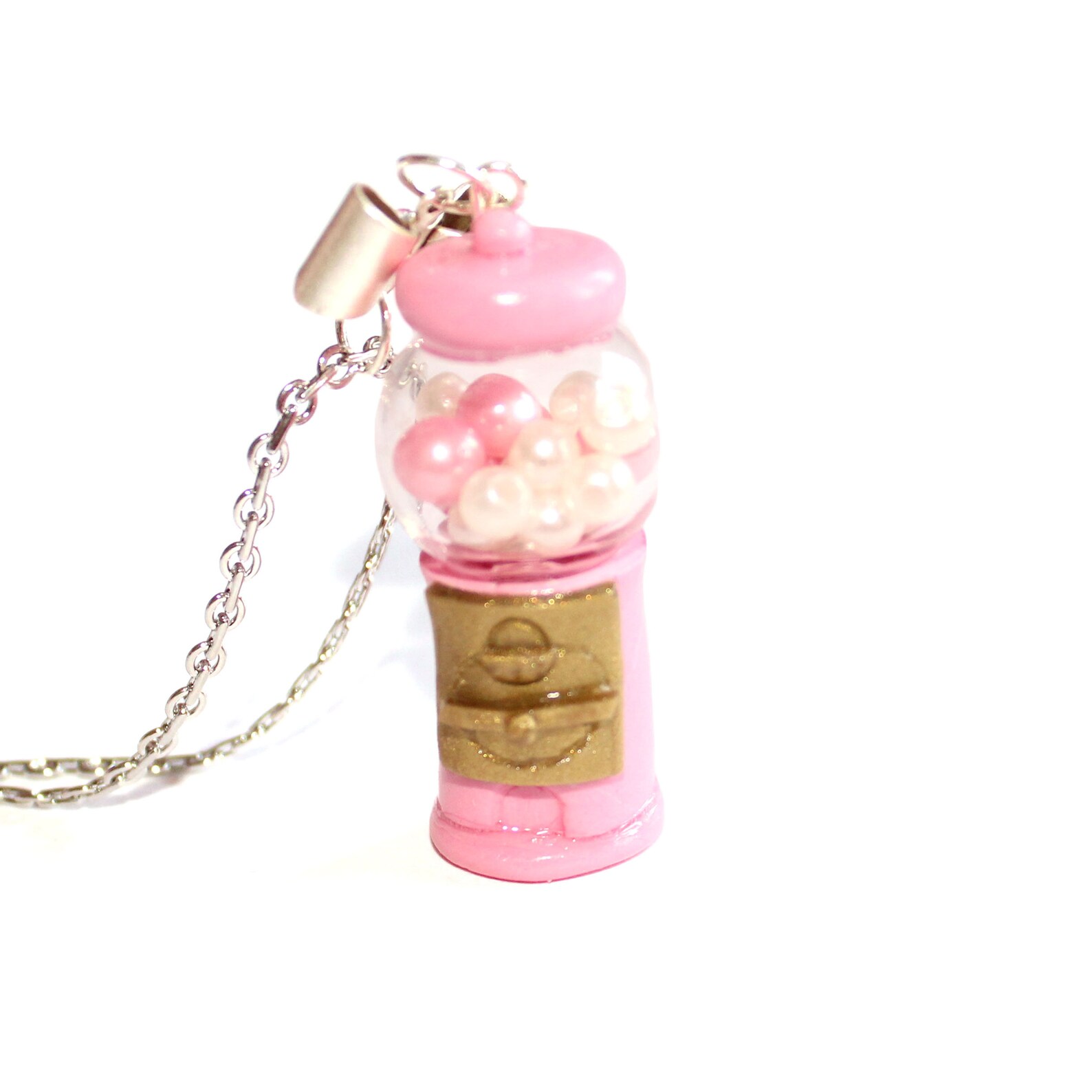 Pink Gumball Machine Necklace Gum Ball Machine Pendant Candy - Etsy