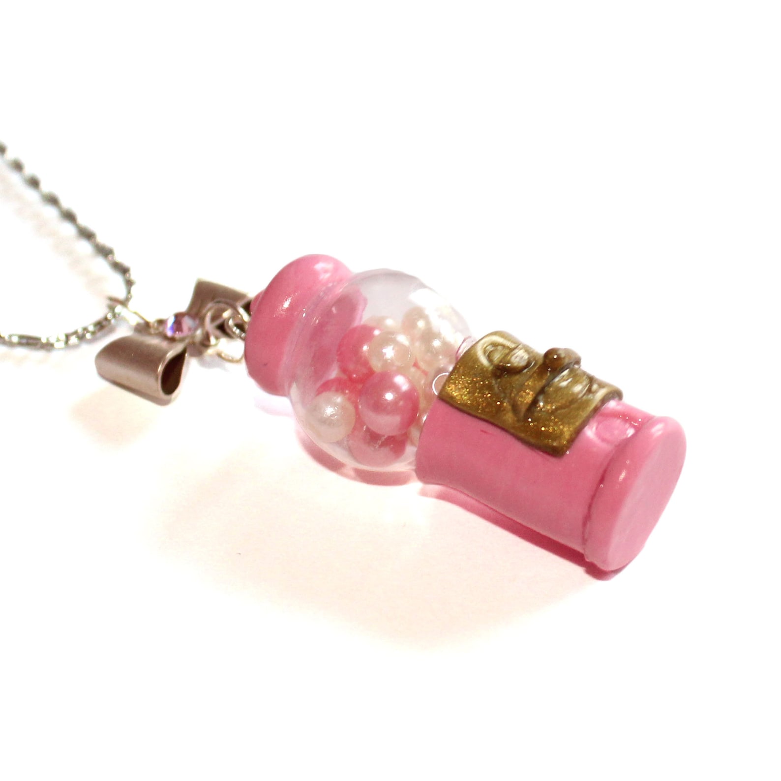 Pink Gumball Machine Necklace Gum Ball Machine Pendant Candy - Etsy