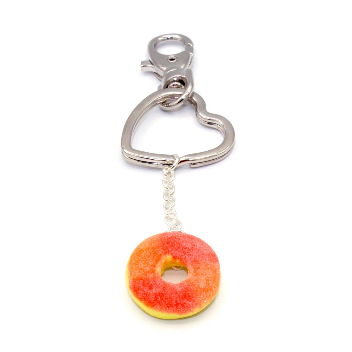 Peach Ring Gummy Keychain Candy Key Chain Peach Key Chain | Etsy