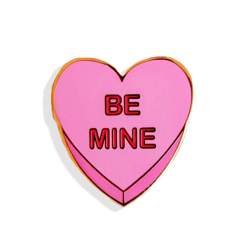 Be Mine Enamel Pin Candy Heart Conversation Heart | Etsy