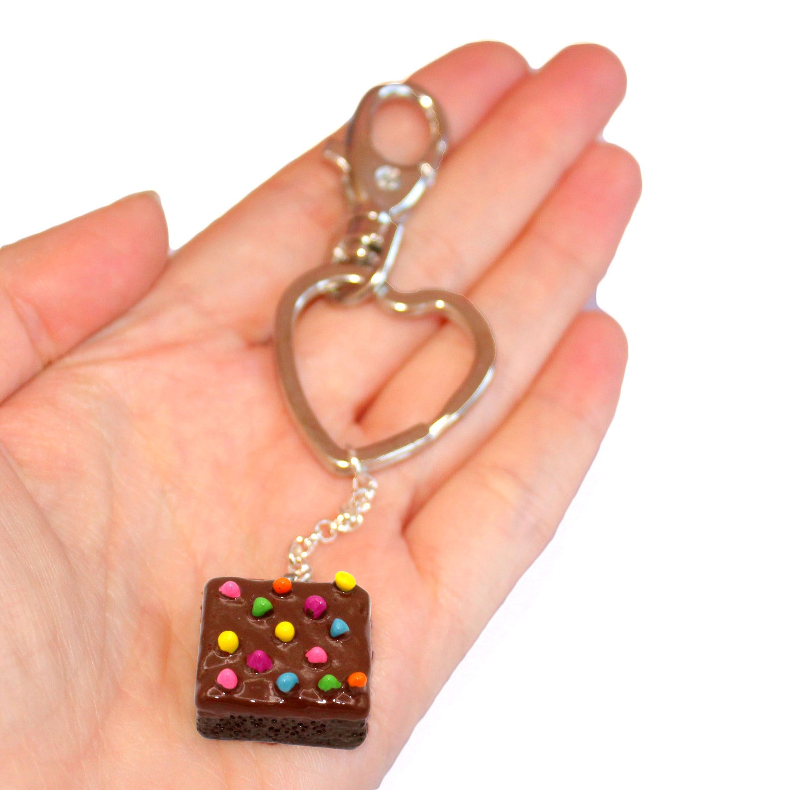 Brownie Keychain Chocolate Keychain Cosmic Brownie Charm - Etsy