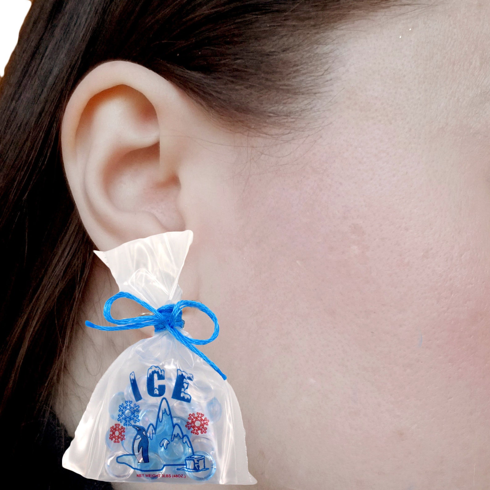 Penguin Ice Bag Earrings Hypoallergenic Steel Popsicle Ice - Etsy