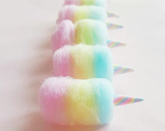 Cotton Candy Necklace, Rainbow Cotton Candy Jewelry, Harajuku Cotton ...