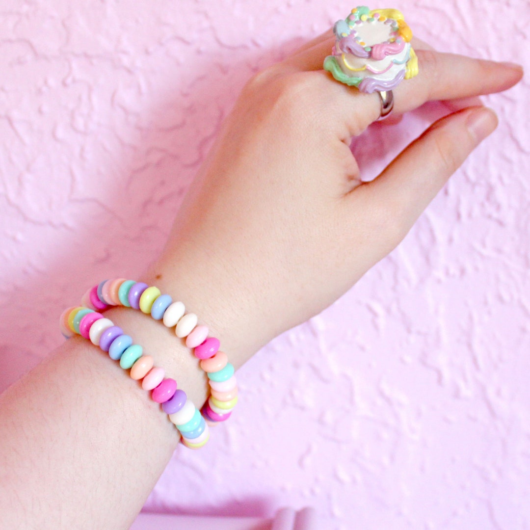 Faux Candy Pastel Friendship Bracelet Kawaii Birthday Gift for - Etsy