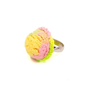 Pastel Rainbow Ice Cream Ring, Kawaii Gift for Best Friend, Cute Charm ...