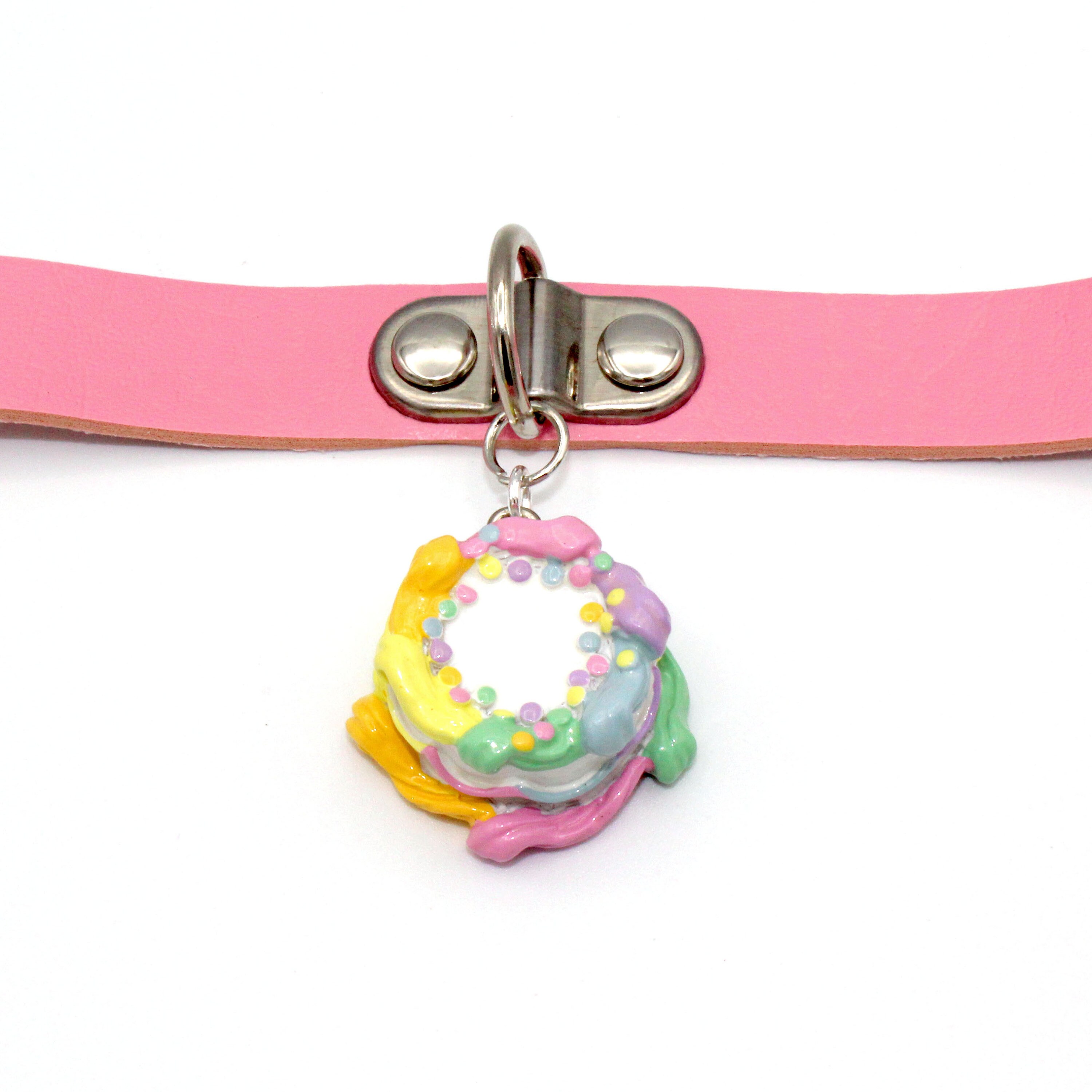 Pastel Rainbow Cake Choker Necklace, Fairy Kei, Party Kei, Pink ...