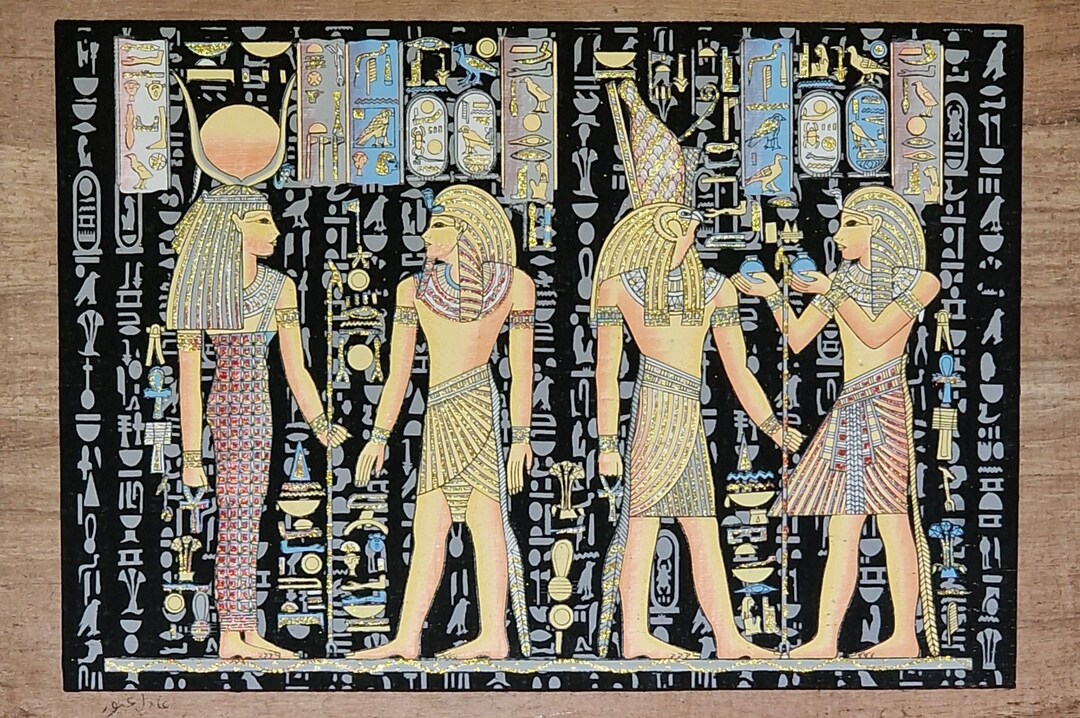 Egyptian Papyrus, Painting 40x60cm, Original 100%, Ancient Egypt ...
