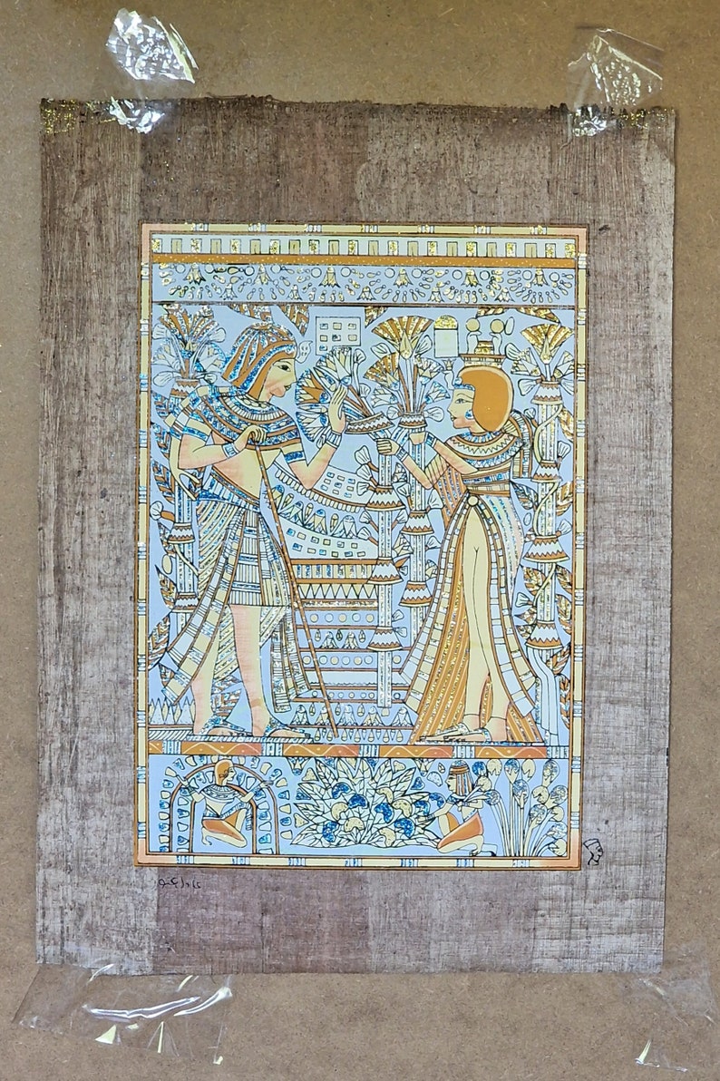 Egyptian Papyrus, Marriage History, Painting 30x40cm, Original 100% ...