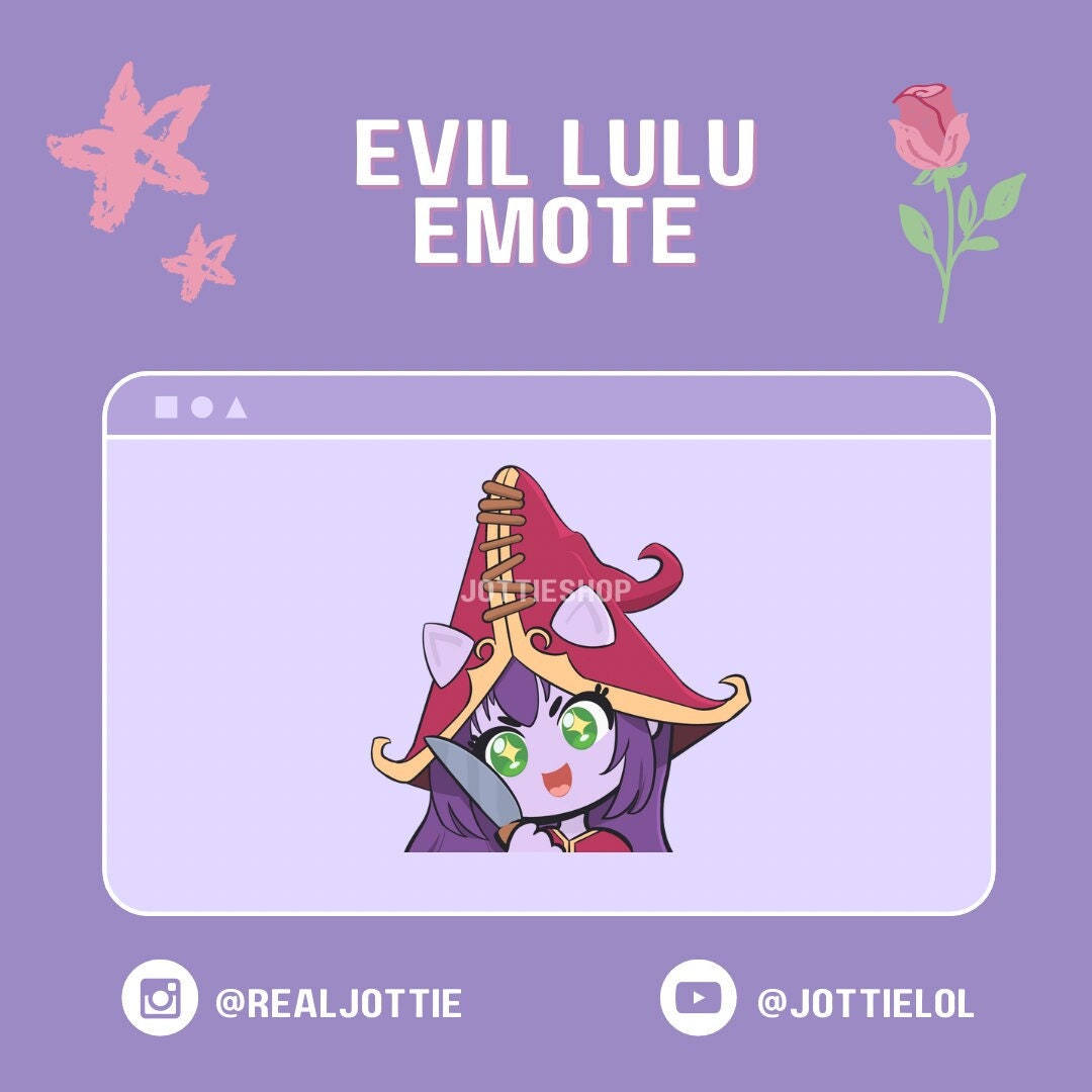 Evil Lulu Emote League of Legends Twitch, Youtube or Discord Emote - Etsy
