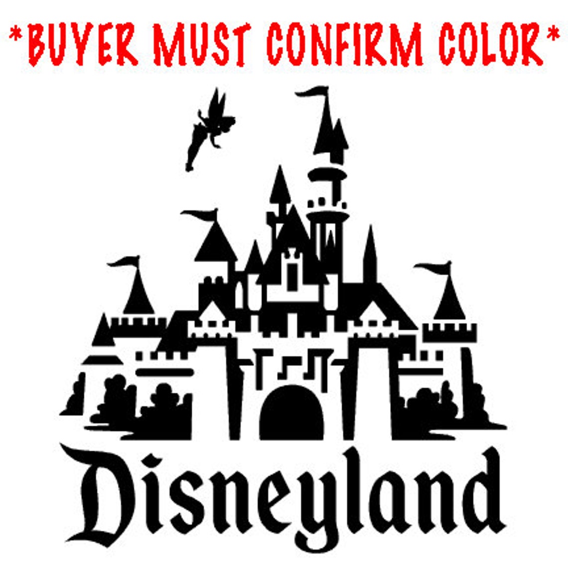 Disneyland Castle Vinyl Decal Sticker NEW - Etsy