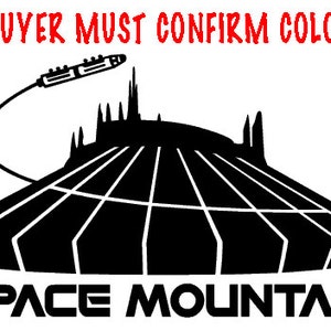 Space Mountain Attraction Vinyl Decal, Sticker - NEW - Etsy
