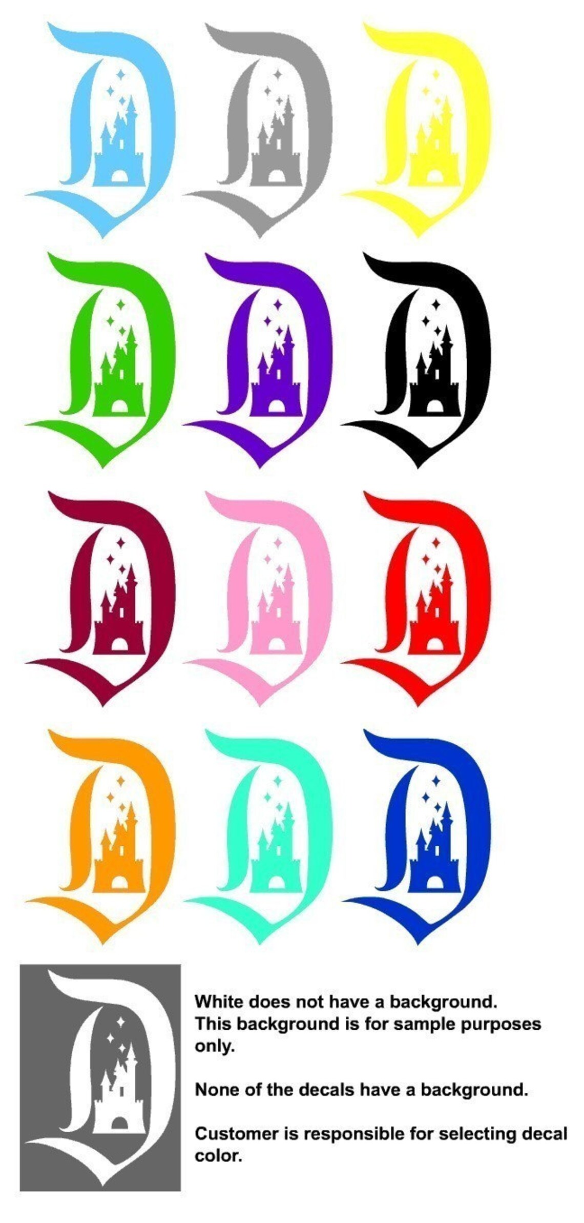 Various Disneyland Letter D Vinyl Decals Car Decals 3 Lot - Etsy