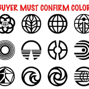 EPCOT Center Pavilion Symbols - Vinyl Decal / Sticker Set of 12 ...
