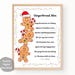 Joy Christmas Printable Poem Gingerbread Men Grandma Baking DIGITAL ...