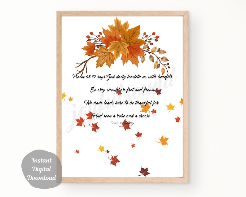 Encouraging Christian Thankful Printable Poem DIGITAL DOWNLOAD Design ...