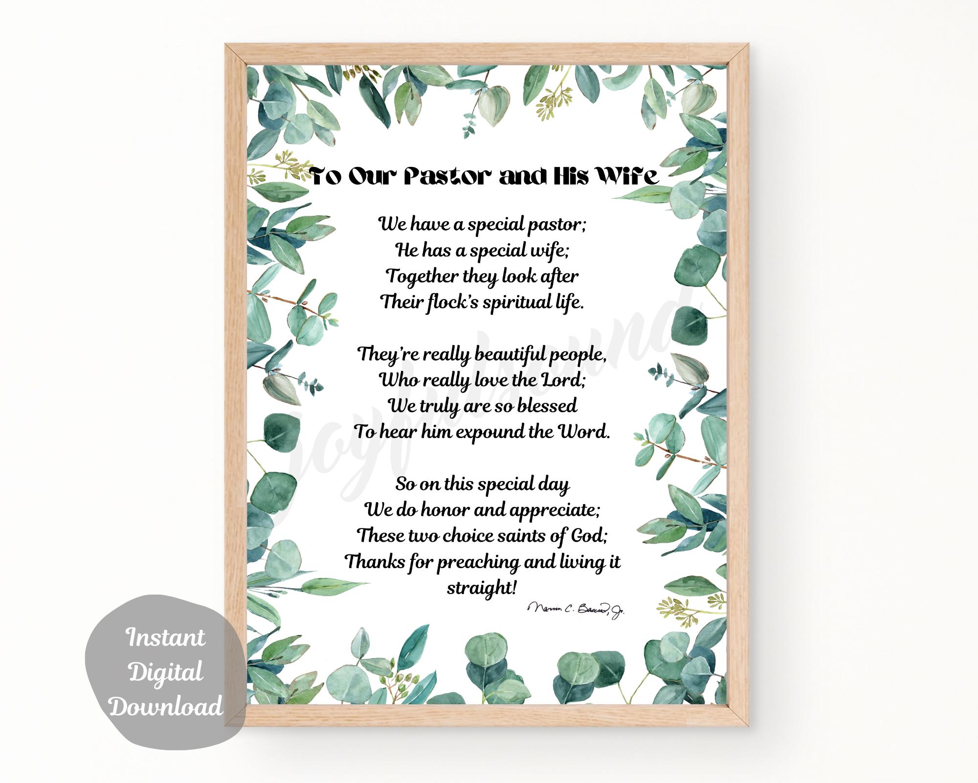 Pastor & Wife Appreciation Gift, Minister, Pastor Present, Pastor Thank ...