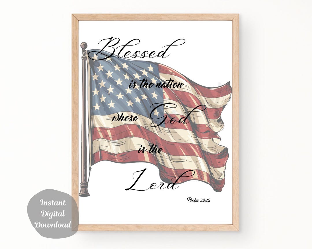 America Printable Scripture USA Encouraging Christian Flag Religious ...