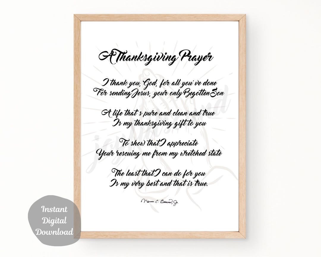Printable Poem Encouraging Grace Christian Praying Hand DIGITAL ...