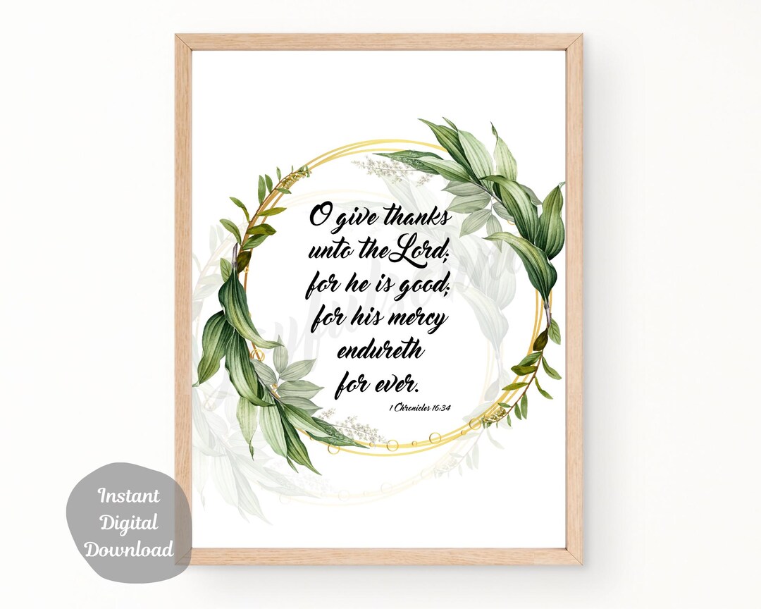 Encouraging Christian Thankful Printable Scripture DIGITAL DOWNLOAD ...